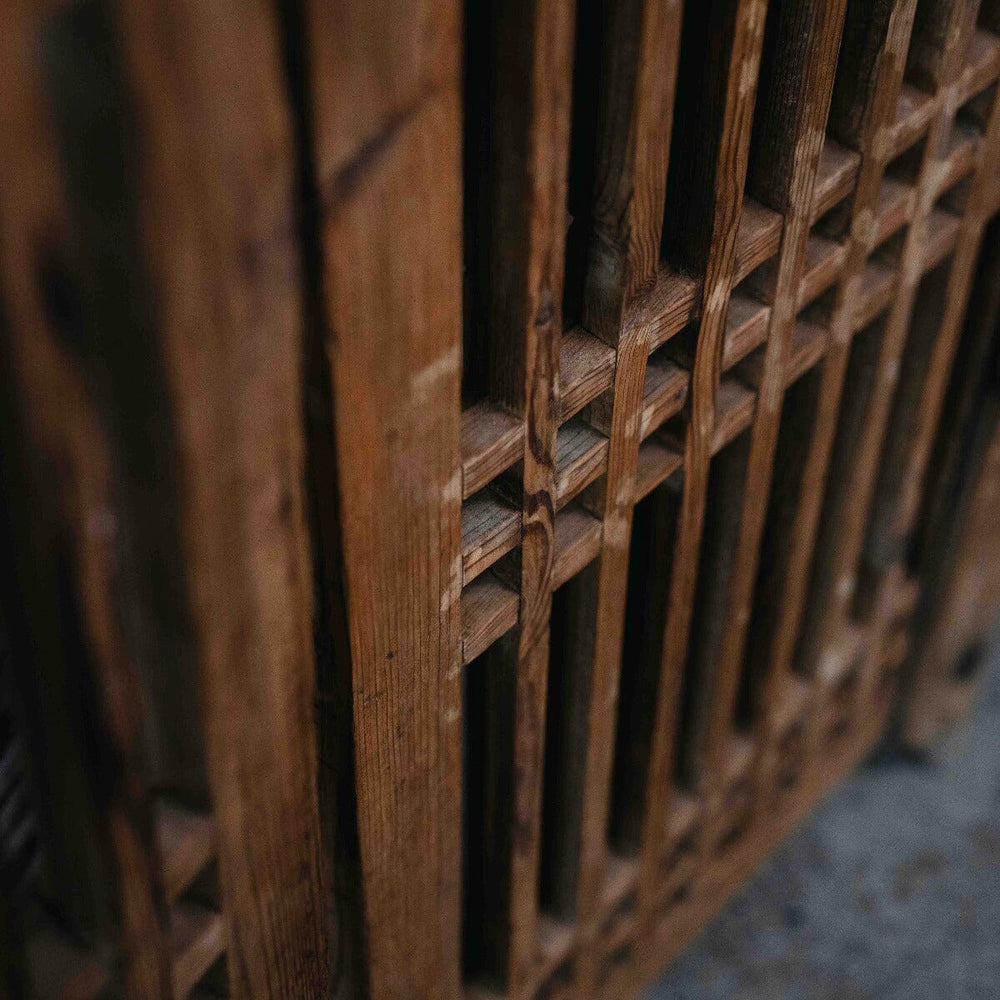 Antique wooden window shutters or screens